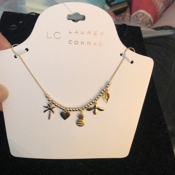 LC Lauren Conrad | Jewelry | Lc Lauren Conrad Gold Necklace Wcharms ...